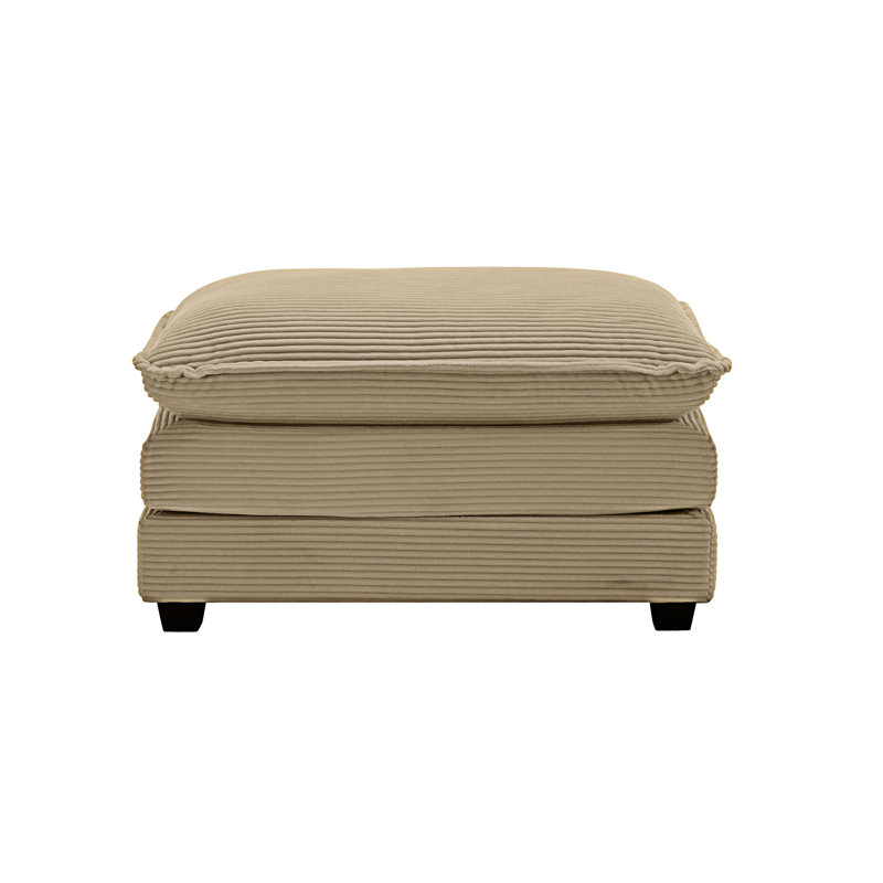 Latitude Run Ottoman Footstool In Corduroy Fabric pouf Wayfair
